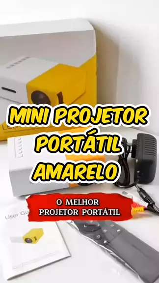 mini projector:mini projetor portátil amarelo