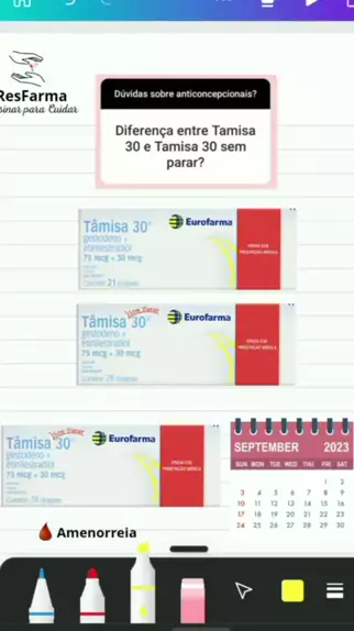 qual a diferença do tamisa 30 sem parar e o tamisa ...| Kwai
